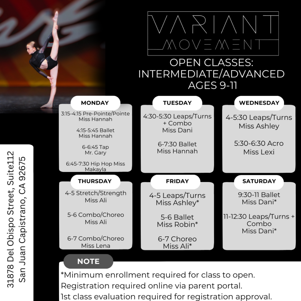 Class Schedule - Variant Movement